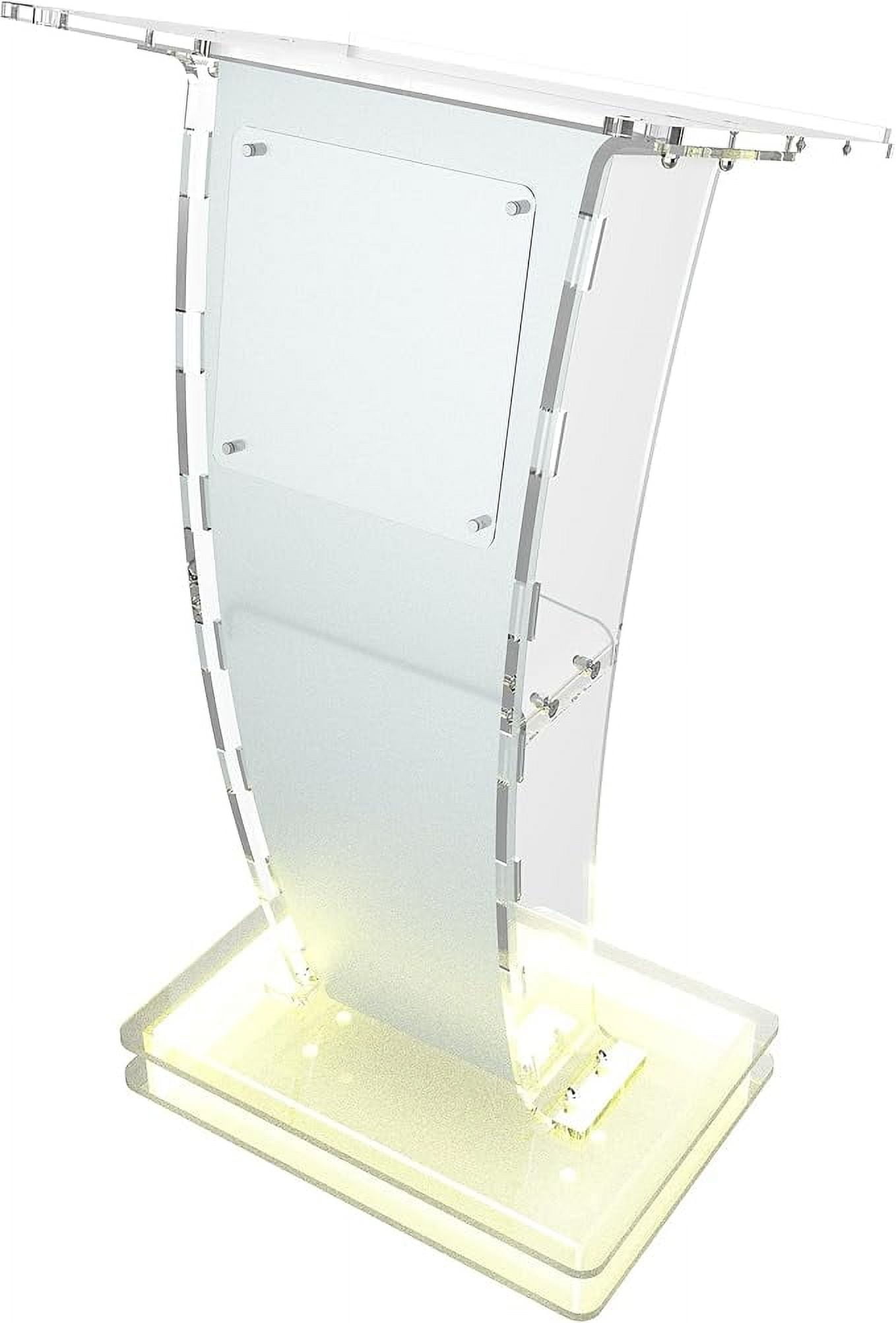 Acrylic Podium Stand for Churches,Conference | Portable Modern Podium ...