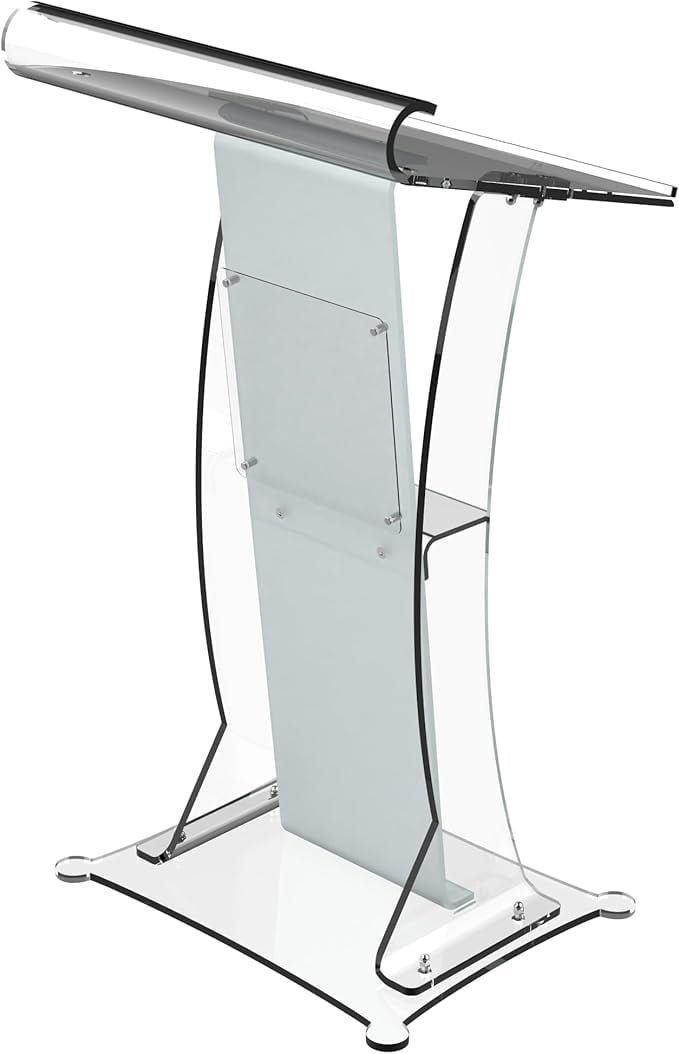 Classic Concepts Acrylic Portable Podium, Clear Top - Bottom & Front Frosted - Walmart.com