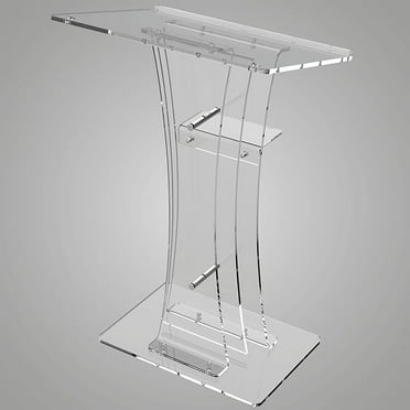 INTBUYING Acrylic Clear Speech Lectern Church Podium for Weddings ...
