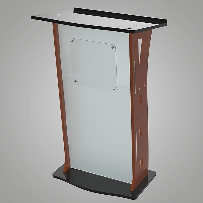 Classic Concepts Acrylic & Teak Wood Portable White Podium - Walmart.com