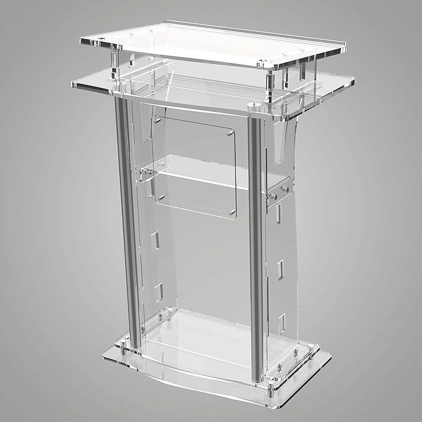 Classic Concepts Acrylic Podium Stand – Portable Modern Lectern for ...