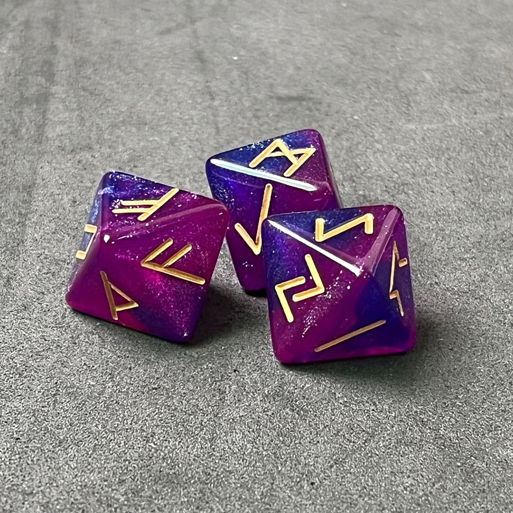 Acrylic Polyhedral Dice Astrology Dice for Witchcraft Wiccan Altar ...