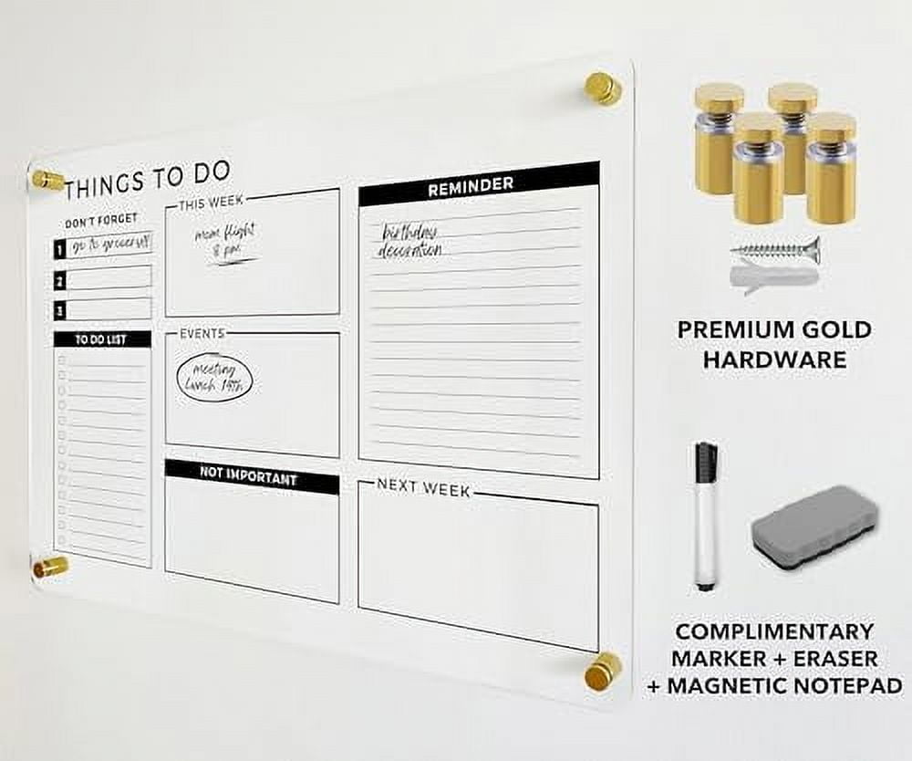 Acrylic Premium Wall Planner To Do List Reminder - Large Dry Erase ...