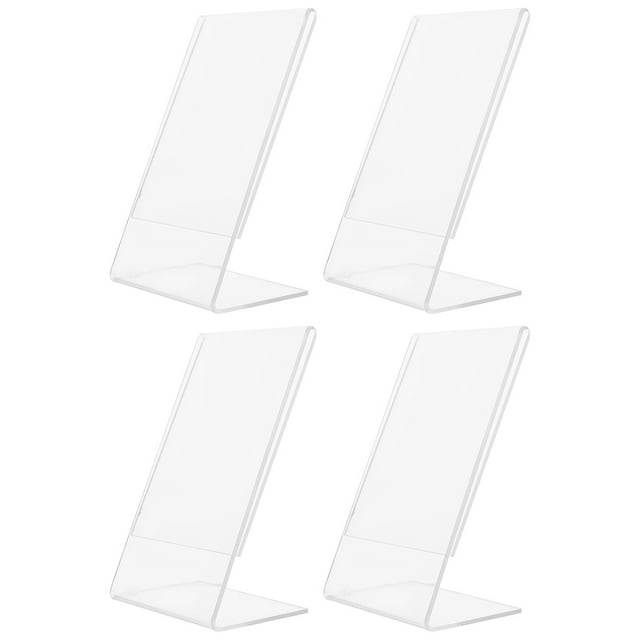Acrylic Price Tag Stand Photo Frame Table Sign Display Holder Desktop ...