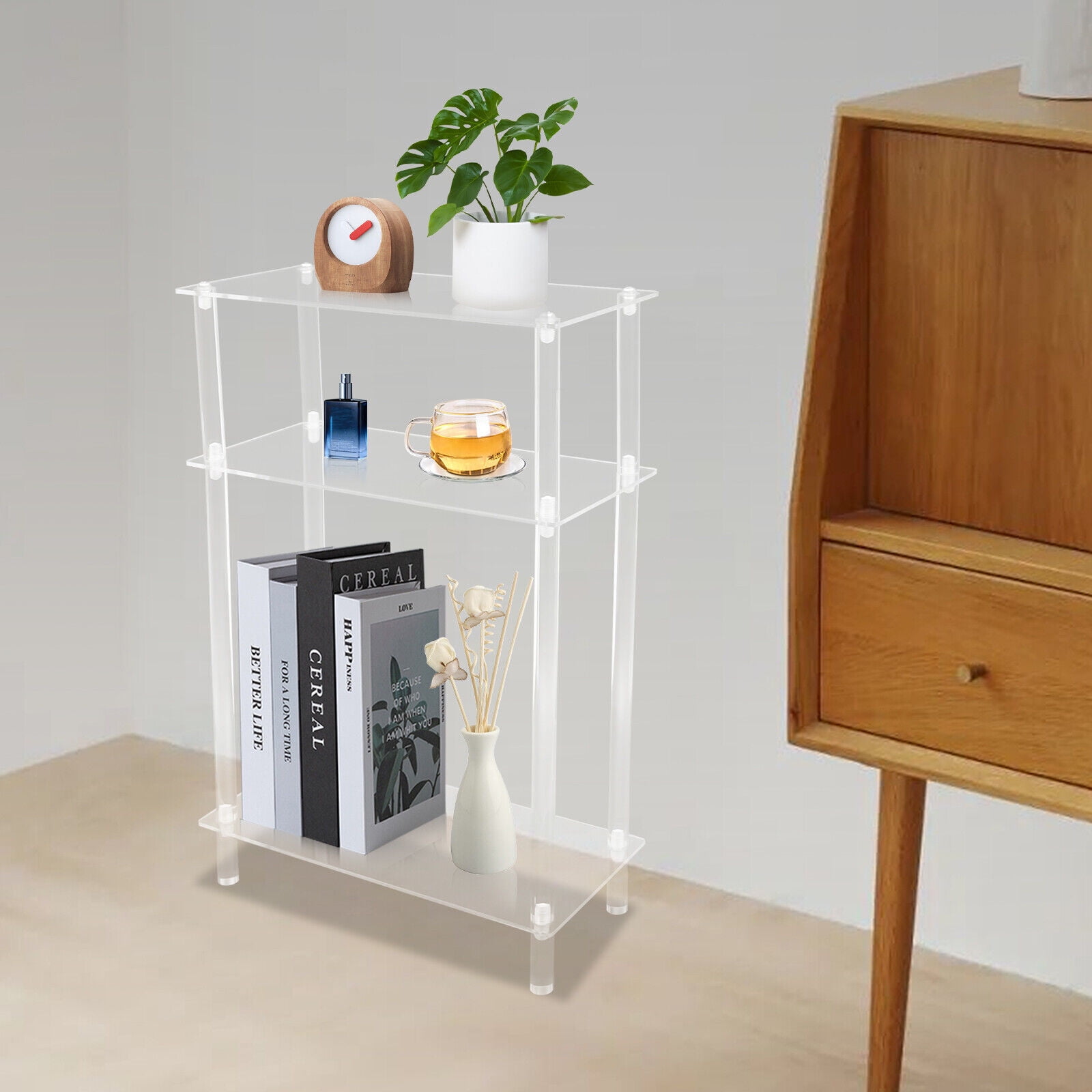 Acrylic Printer Stand, Printer Table for Desktop and Under Desk ...