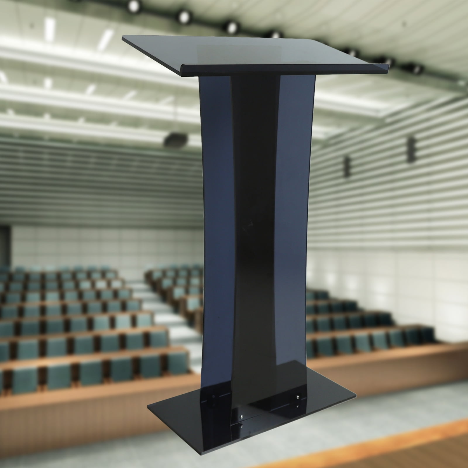 Acrylic Pulpit, 43Inch Clear Acrylic Podium Stand w/ Wide Reading ...