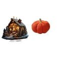 Acrylic Pumpkin Ornament Plush Table Centerpiece Soft Material for ...