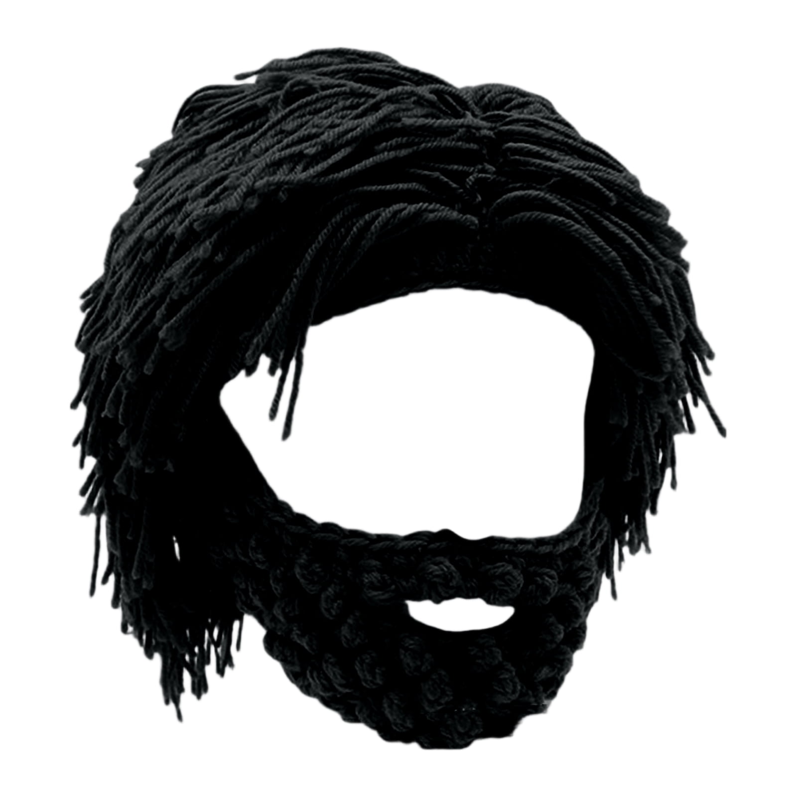 Acrylic Punk Style Beanie with Attached Beard - Acrylic Punk Style ...