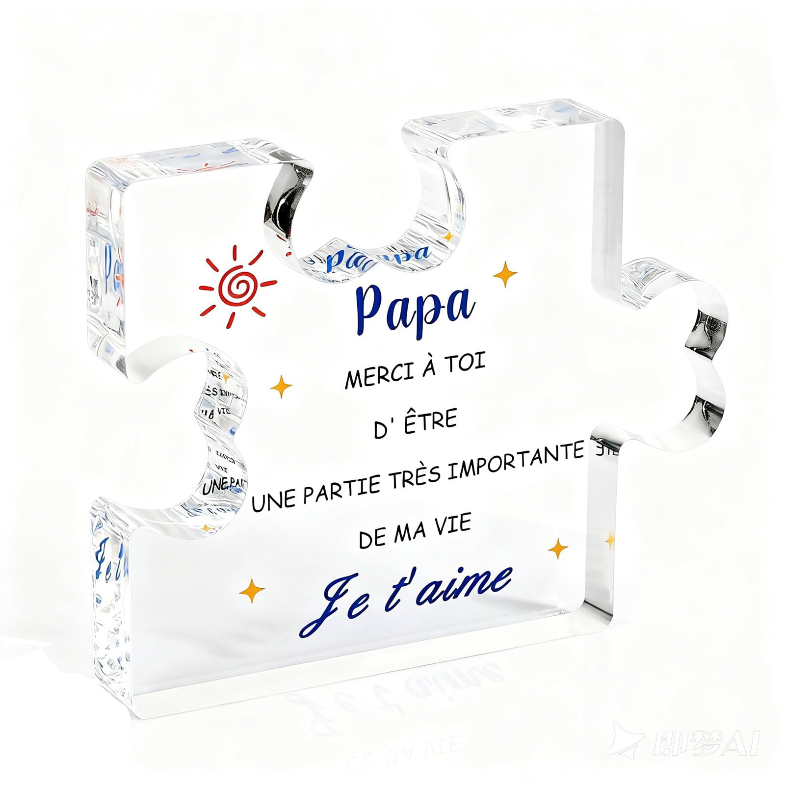 Acrylic Puzzle Design Desktop Ornament Clear and Glossy Finish ...