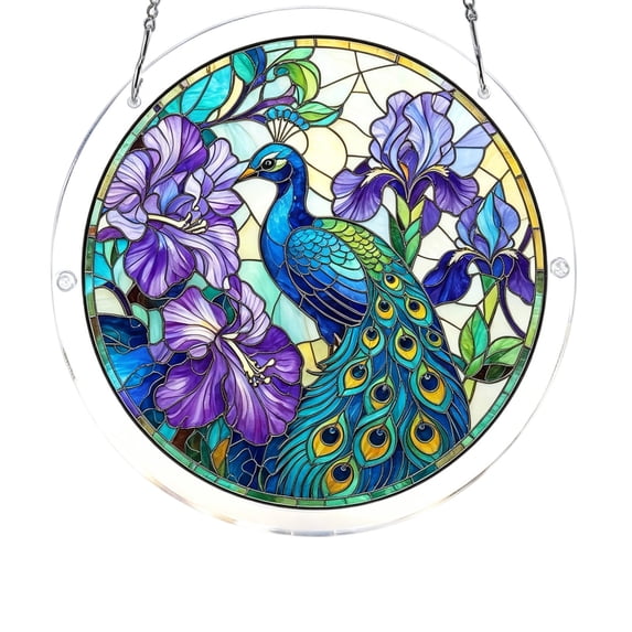 Acrylic Puzzle Hanging Ornament 83 Pieces 2D Round Decorative Panel ...