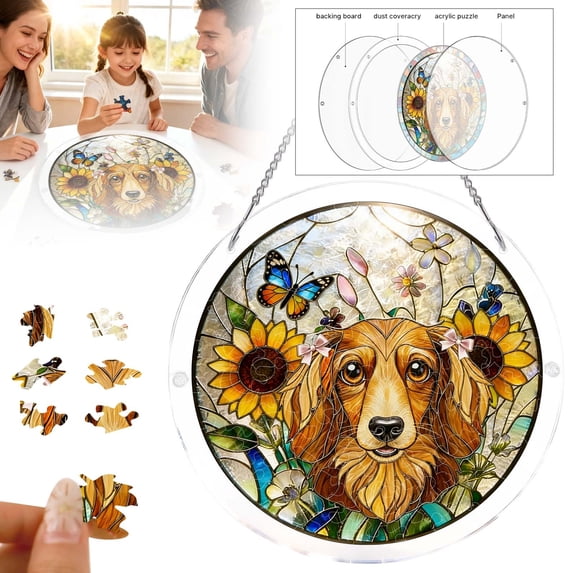 Acrylic Puzzle Hanging Ornament Decorative For Home Wall Art DIY Craft ...