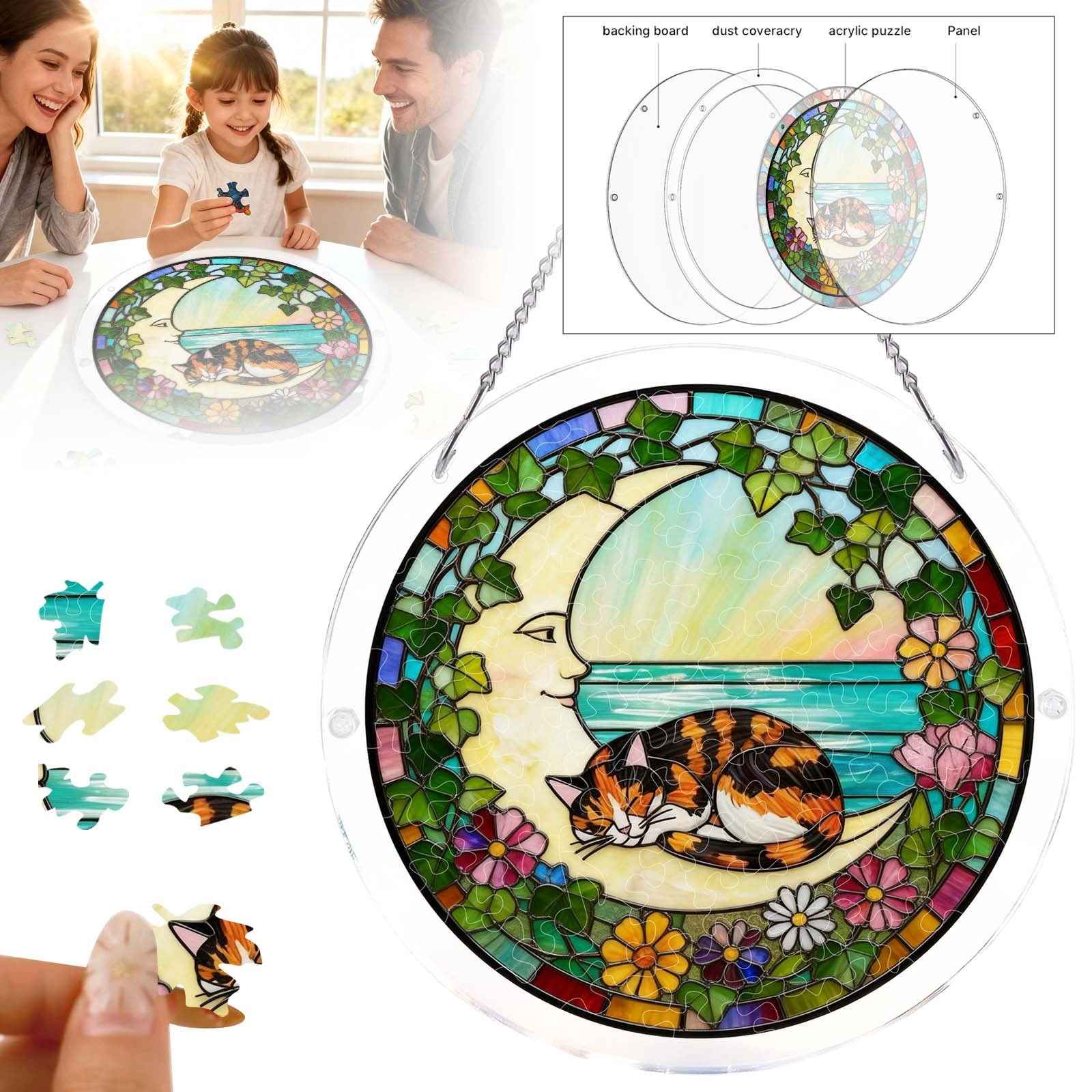 Acrylic Puzzle Hanging Ornament for Wall Art DIY Display Home ...