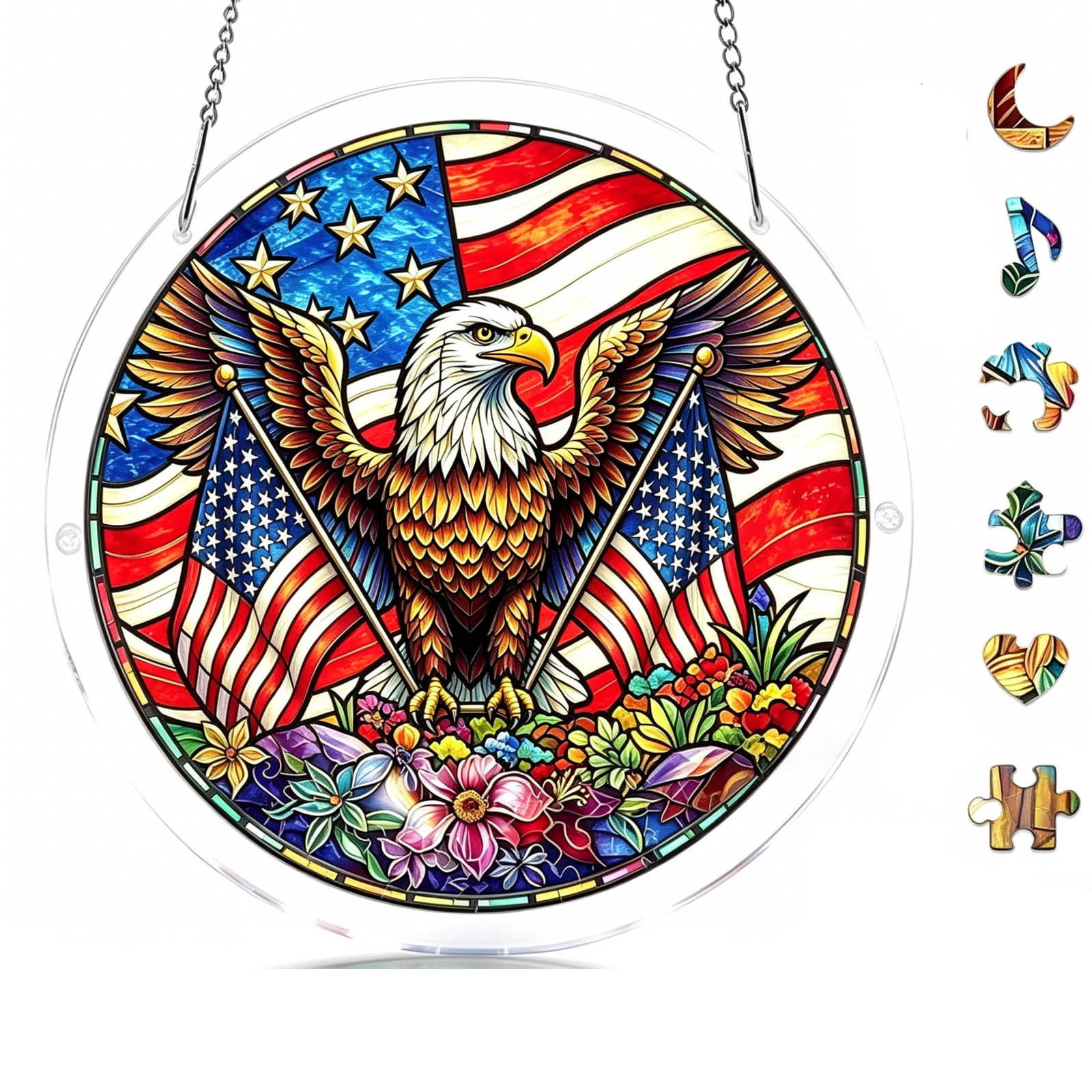 Acrylic Puzzle Pendant Sun Shade 20cm - Window Hanging Plate for ...