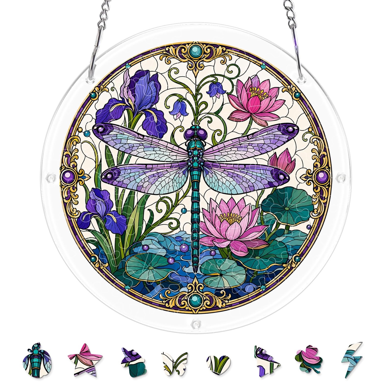 Acrylic Puzzle Pendant Sunshade Window Hanging Plate UV Block ...