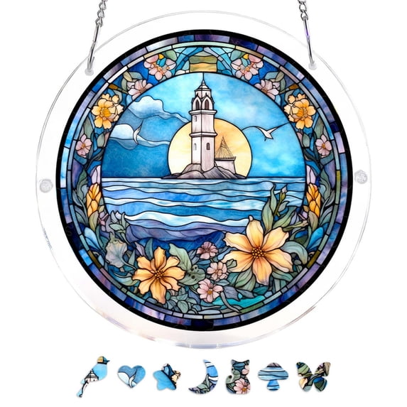 Acrylic Puzzle Pendant Sunshade Window Hanging Plates - Walmart.com