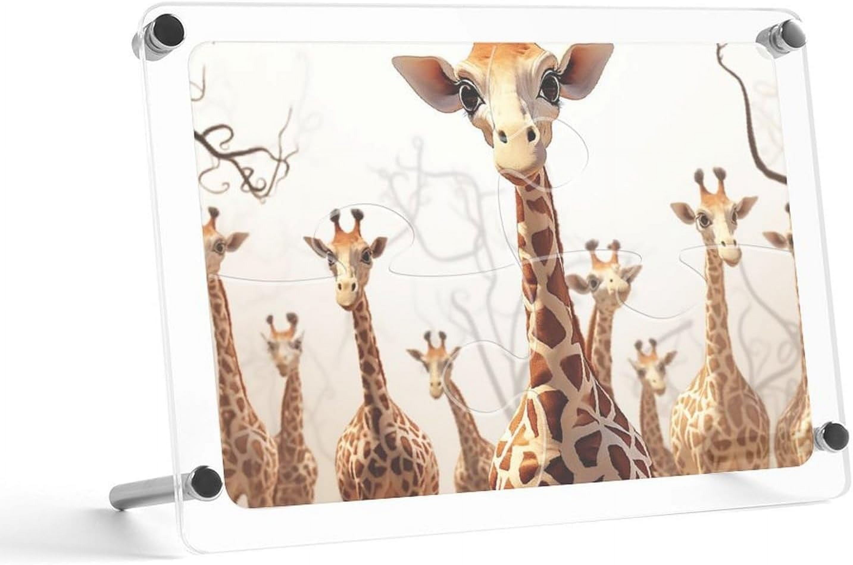 Acrylic Puzzle Photo Frame Clear Photo Picture Frames with Stand Cute ...