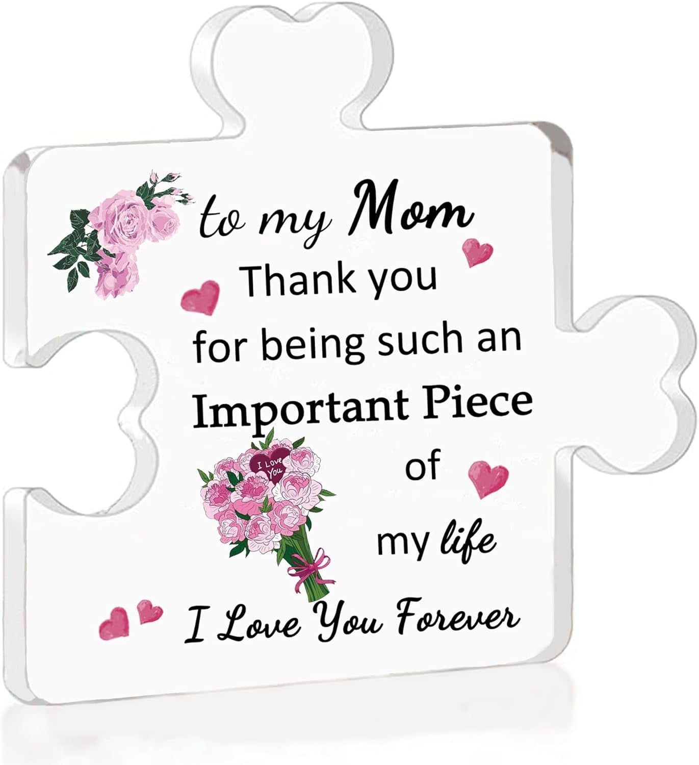 Acrylic Puzzle Plaque Mom Mother'S Gifts Mummy Birthday Gift Women Desk ...