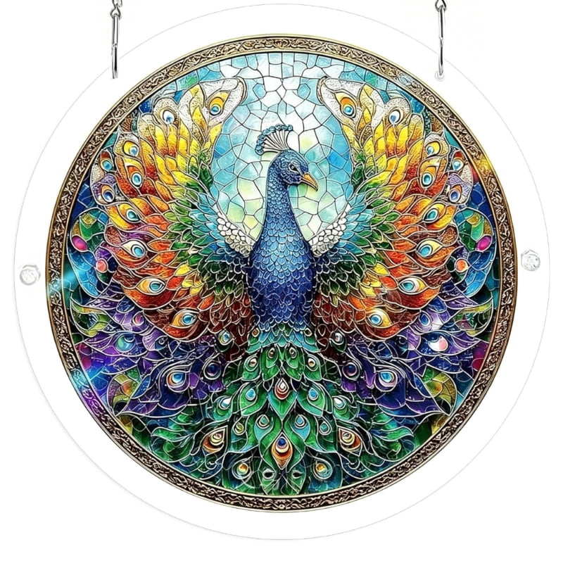 Acrylic Puzzle Sun Catchers Stained Glass Window Hanging,Scenery ...