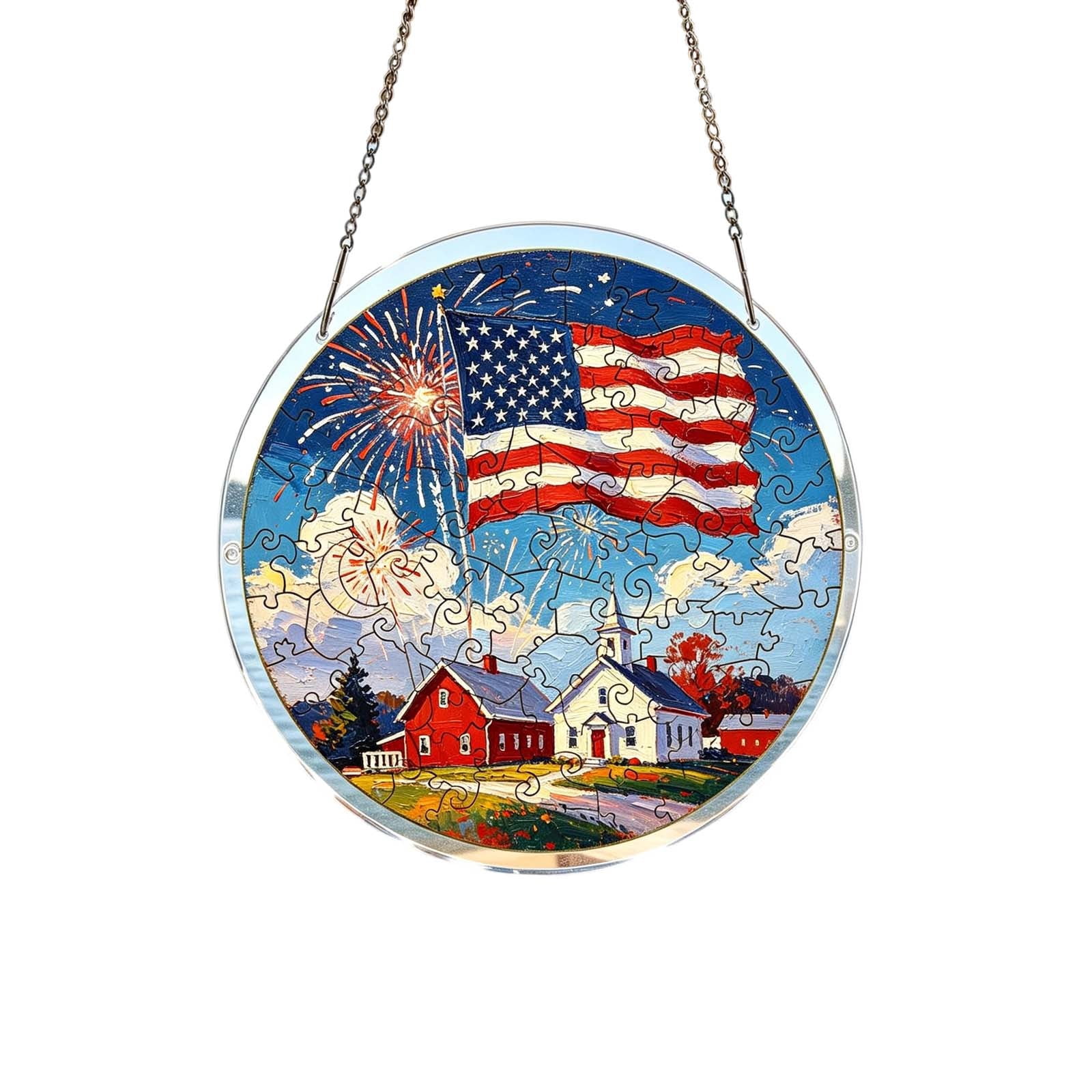 Acrylic Puzzle Suncatcher 83 Pieces Glowing Haven Sun Catchers Puzzle ...