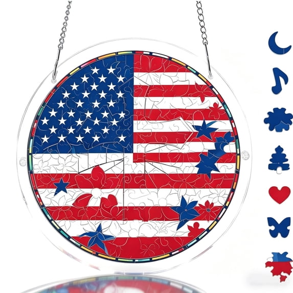 Acrylic Puzzle Suncatcher 83 Pieces Glowing Haven Sun Catchers Puzzle ...