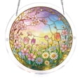 Acrylic Puzzle Suncatcher Hanging Panel with 83 Pieces Round Shape ...