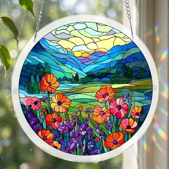 Acrylic Puzzle Suncatcher, Window Hanging Decor, Indoor Outdoor Garden ...