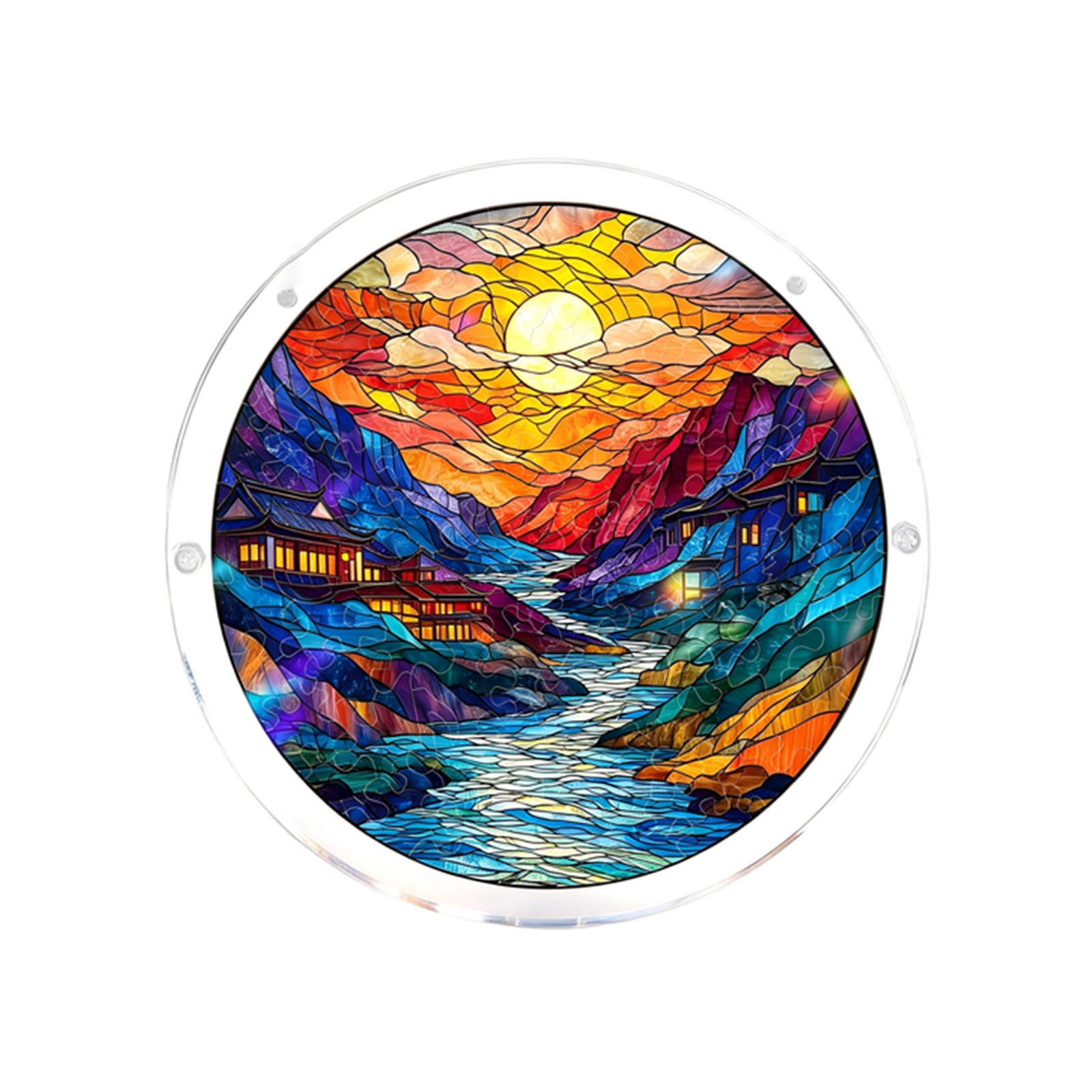 Acrylic Puzzle Suncatcher Window Hanging, Garden of Holy Light DIY ...