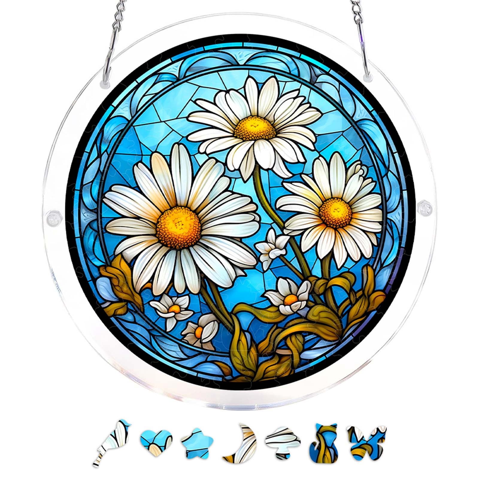Acrylic Puzzle Suncatcher Window Hanging Panel Decorative Sunshade for ...