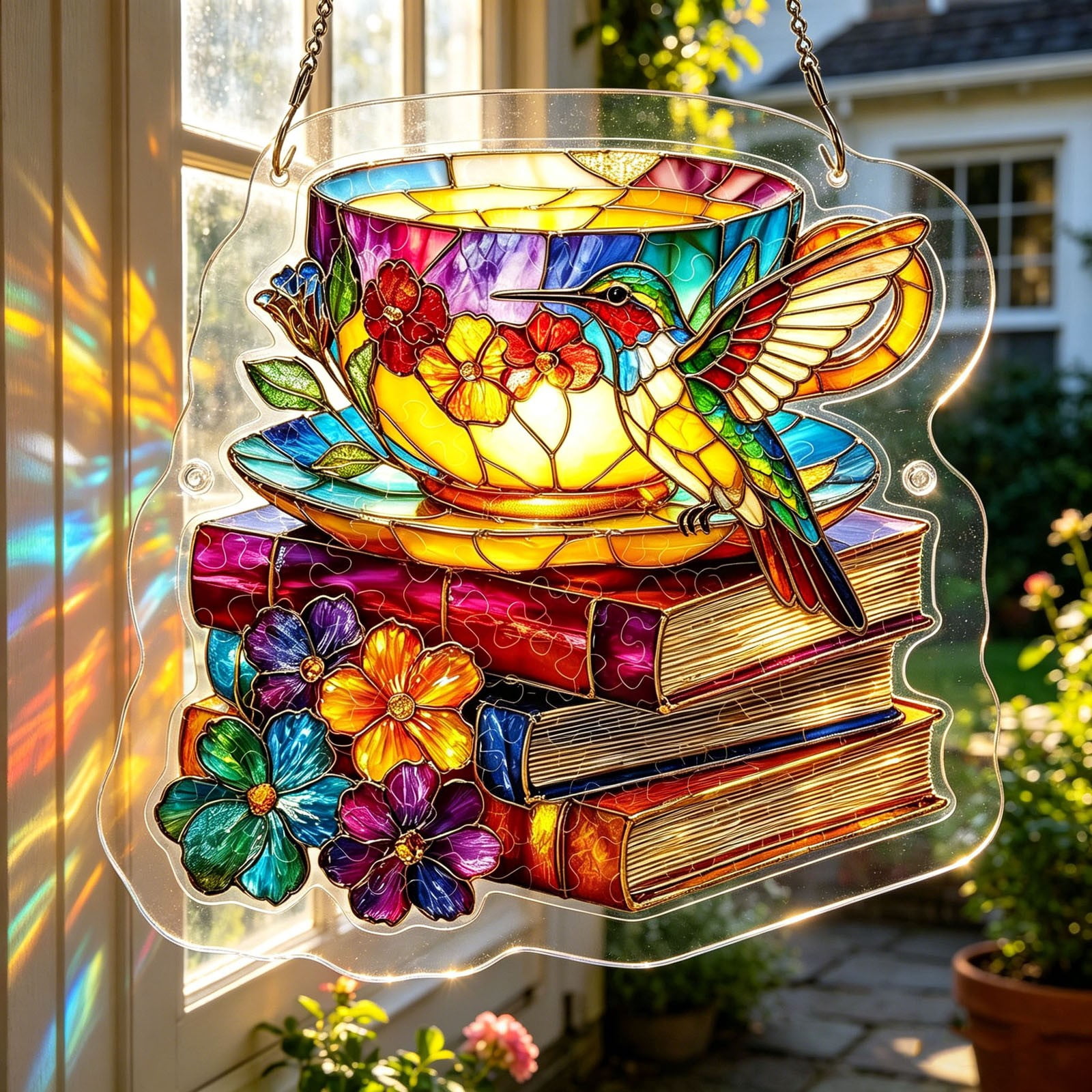 Acrylic Puzzle Suncatcher Window Hanging,Stained Glass Greenhouse ...