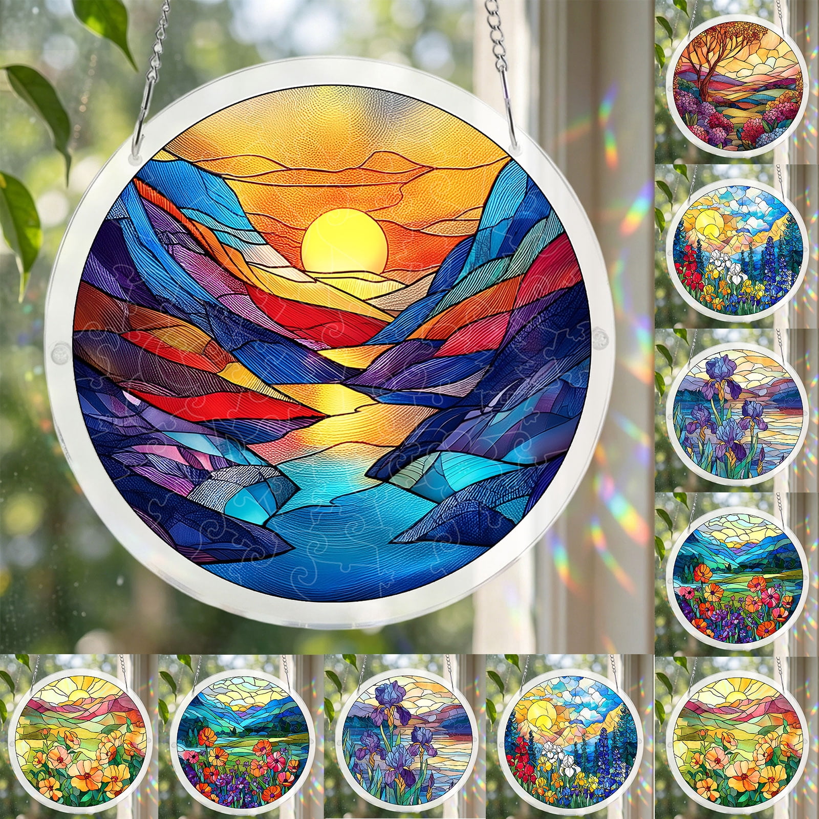 Acrylic Puzzle Suncatcher for Window Hanging - Rainbow Prism Light ...
