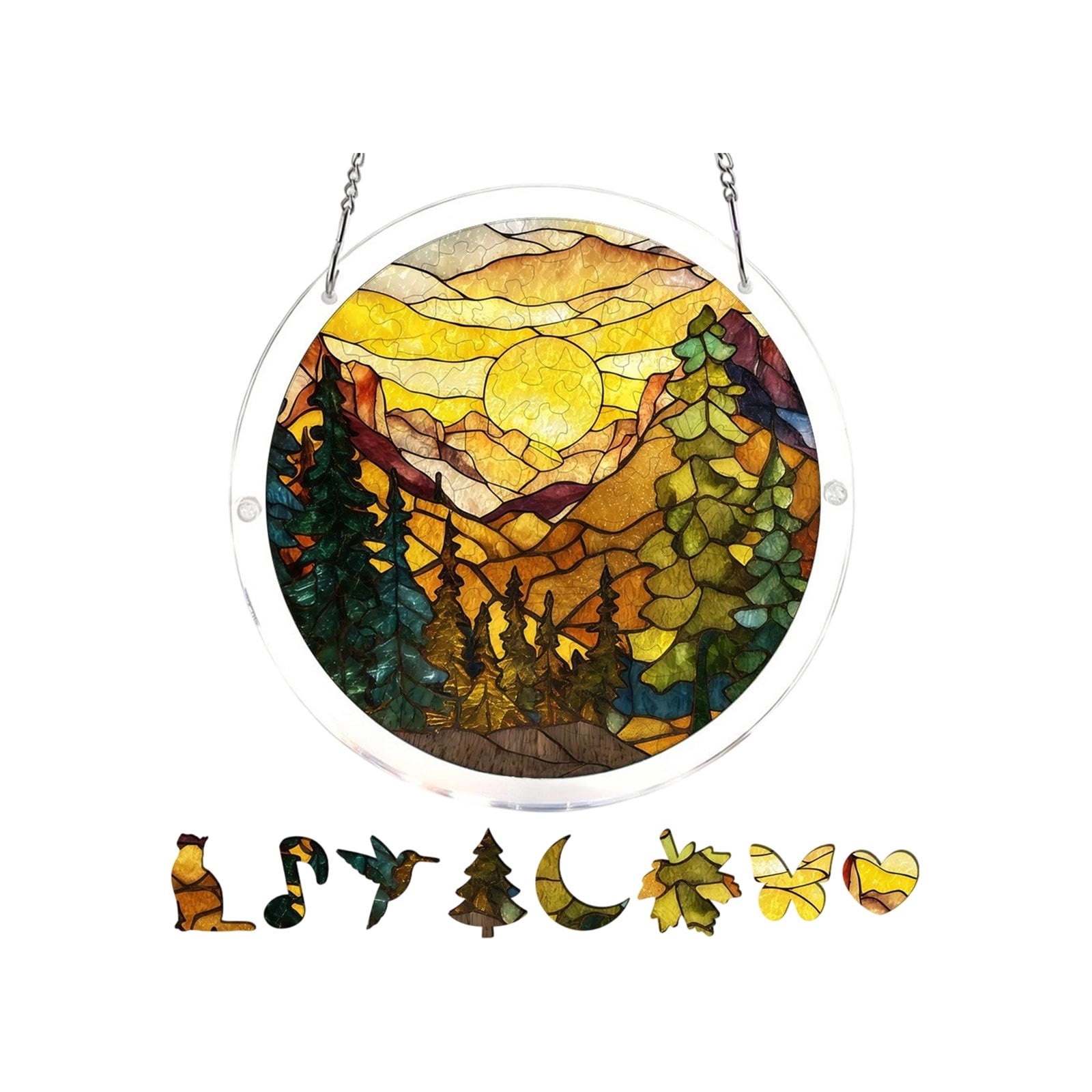 Acrylic Puzzles Decorative Sign Suncatcher Window Hanging Suncatcher ...