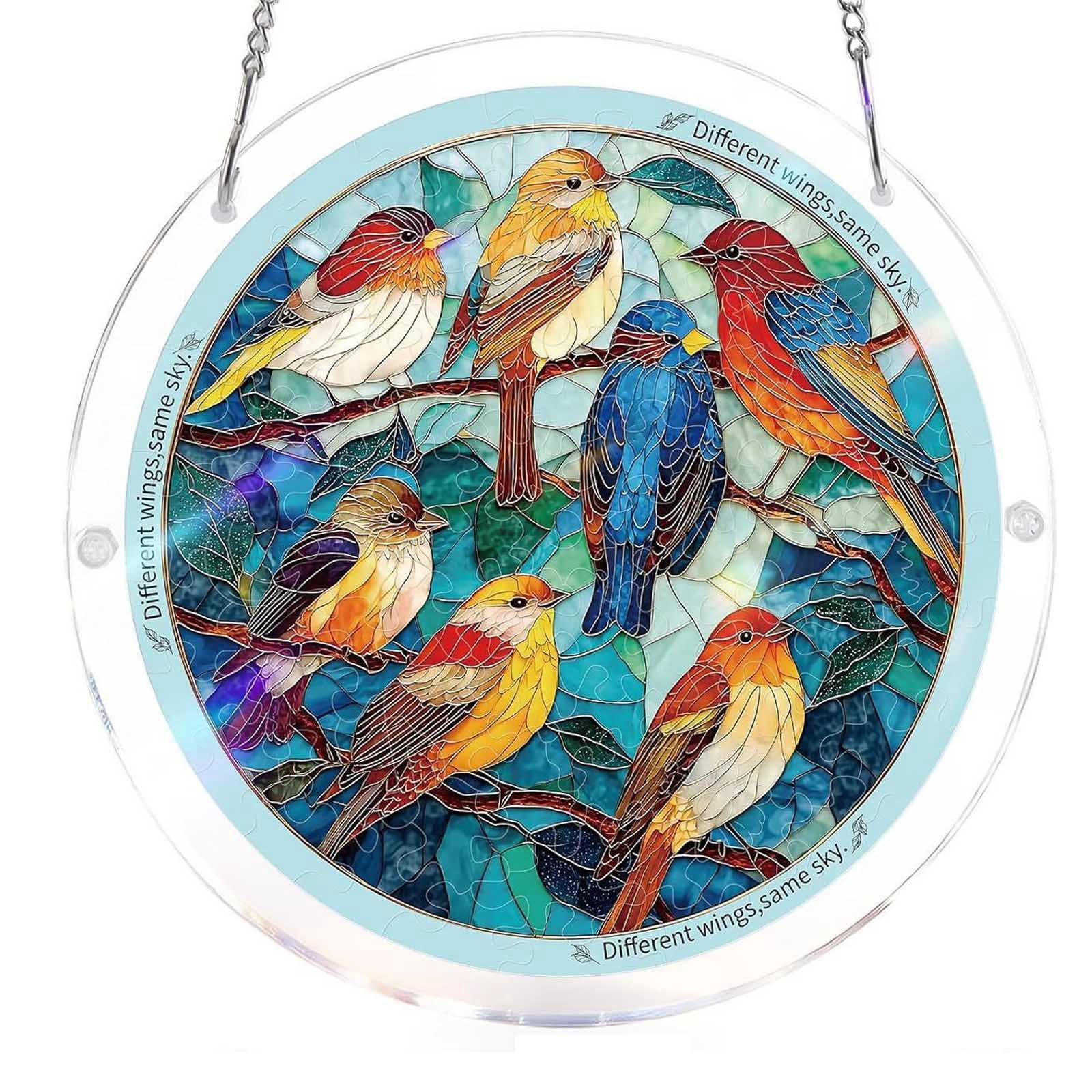 Acrylic Puzzles Suncatcher Window Hanging, 83 Pieces 8 Inch Sun Catcher ...