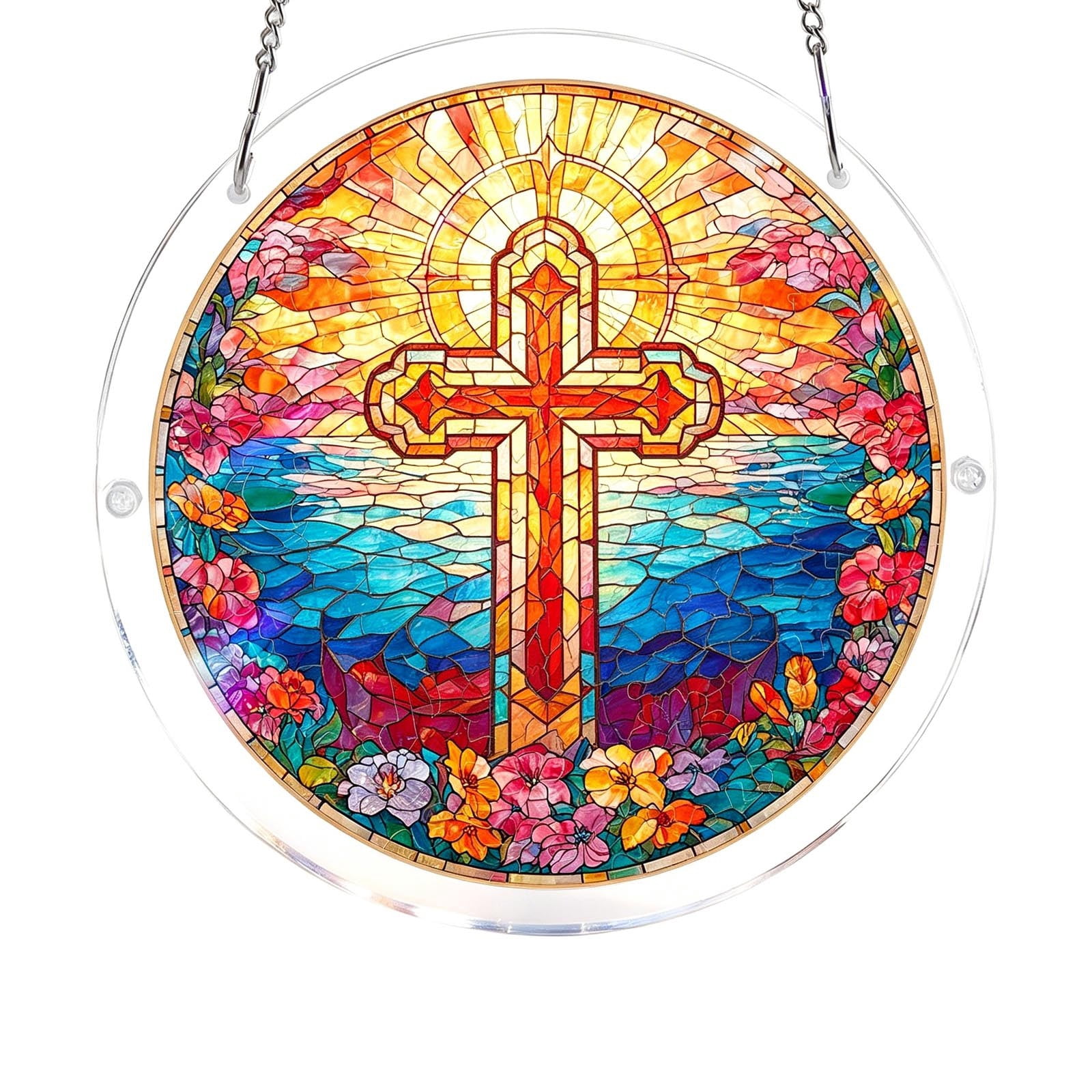 Acrylic Puzzles Suncatcher Window Hanging, 83 Pieces Sun Catcher ...