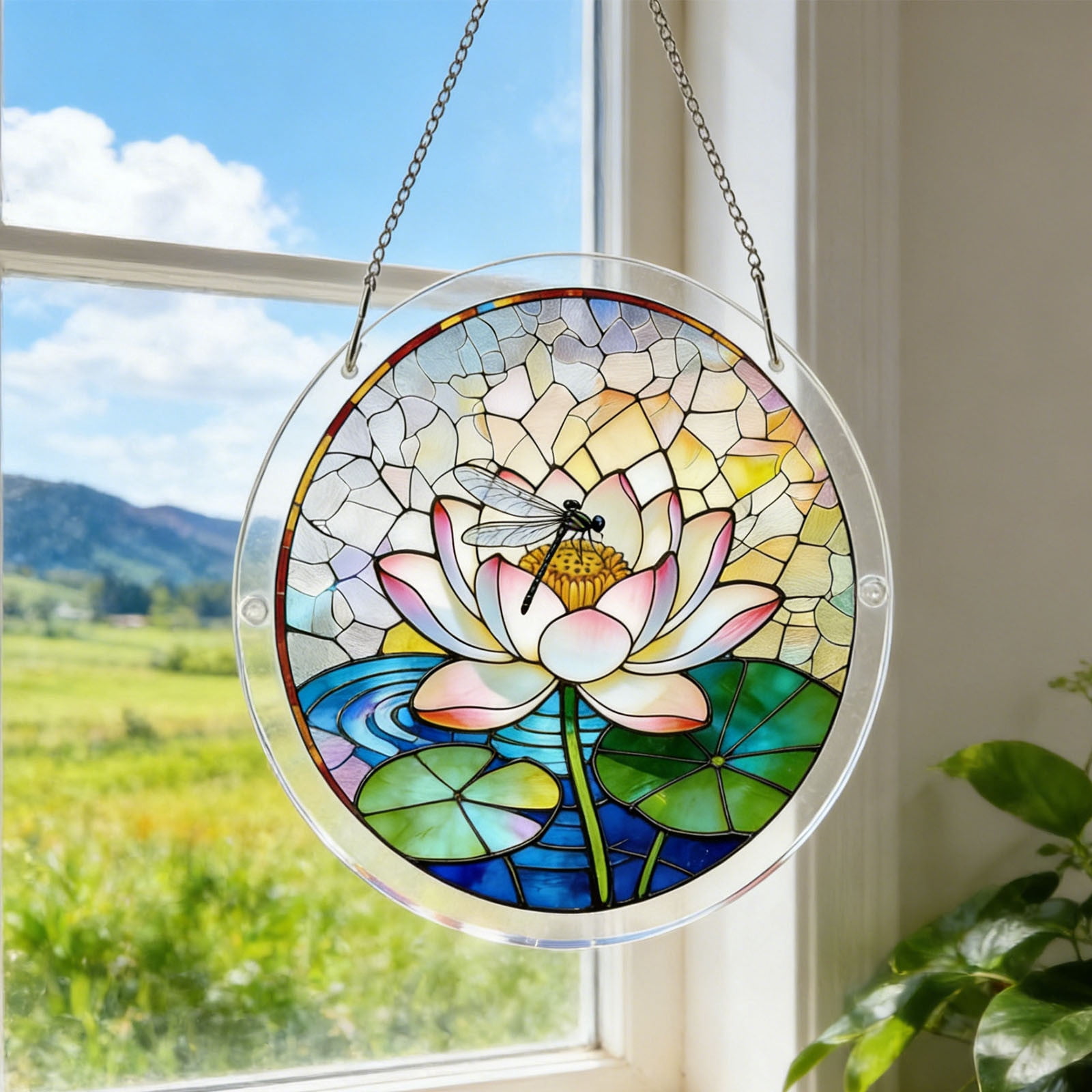 Acrylic Puzzles Suncatcher Window Hanging,Colorful Pattern Creative ...