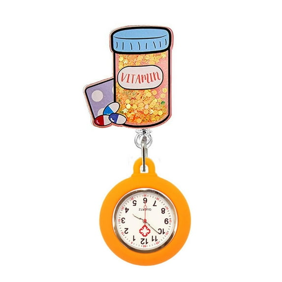 Acrylic Quicksand Stars Retractable Badge Holder with FOB Pocket Watch ...