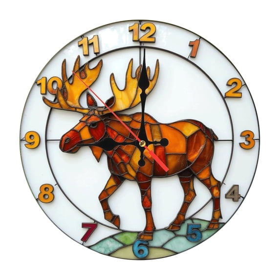 Acrylic Quiet Not Ticking Wall Clock Colorful Art Print Easy Mounting ...