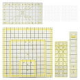 Acrylic Quilting Ruler Set with Double-Colored Grid Lines, Clear Mark ...