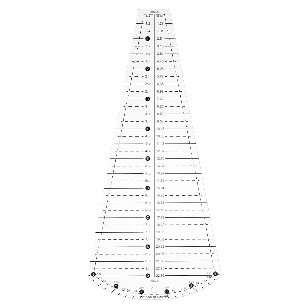 Acrylic Quilting Template Ruler Dresden Plate Quilting Template Petal ...