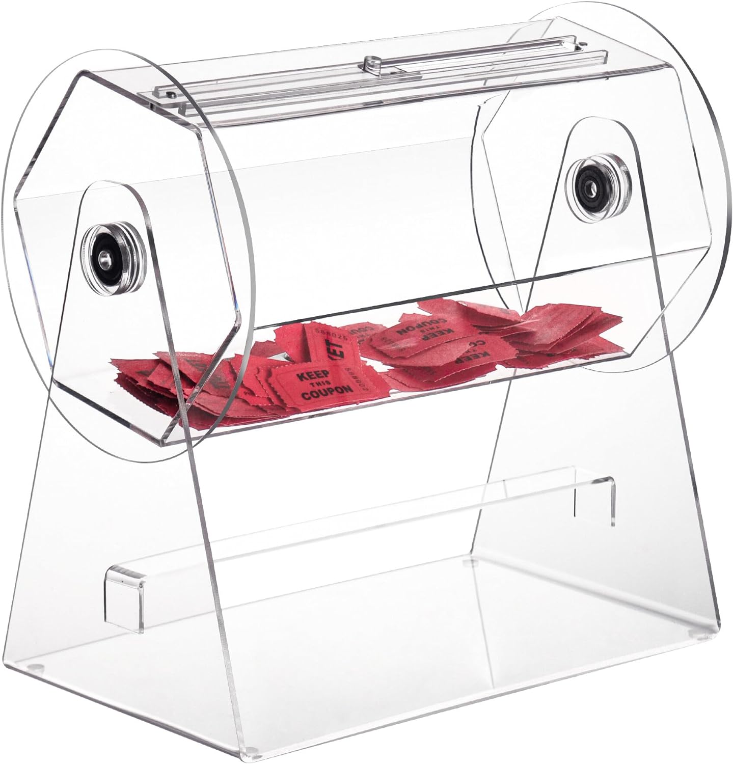 Acrylic Raffle Drum, Transparent Raffle Ticket Spinner, Clear Raffle ...