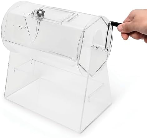 Acrylic Raffle Drum with Handle - Holds up to 2,500 Tickets - Ticket ...