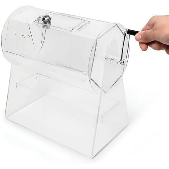 Acrylic Raffle Drum with Handle - Holds up to 2,500 Tickets - Ticket ...