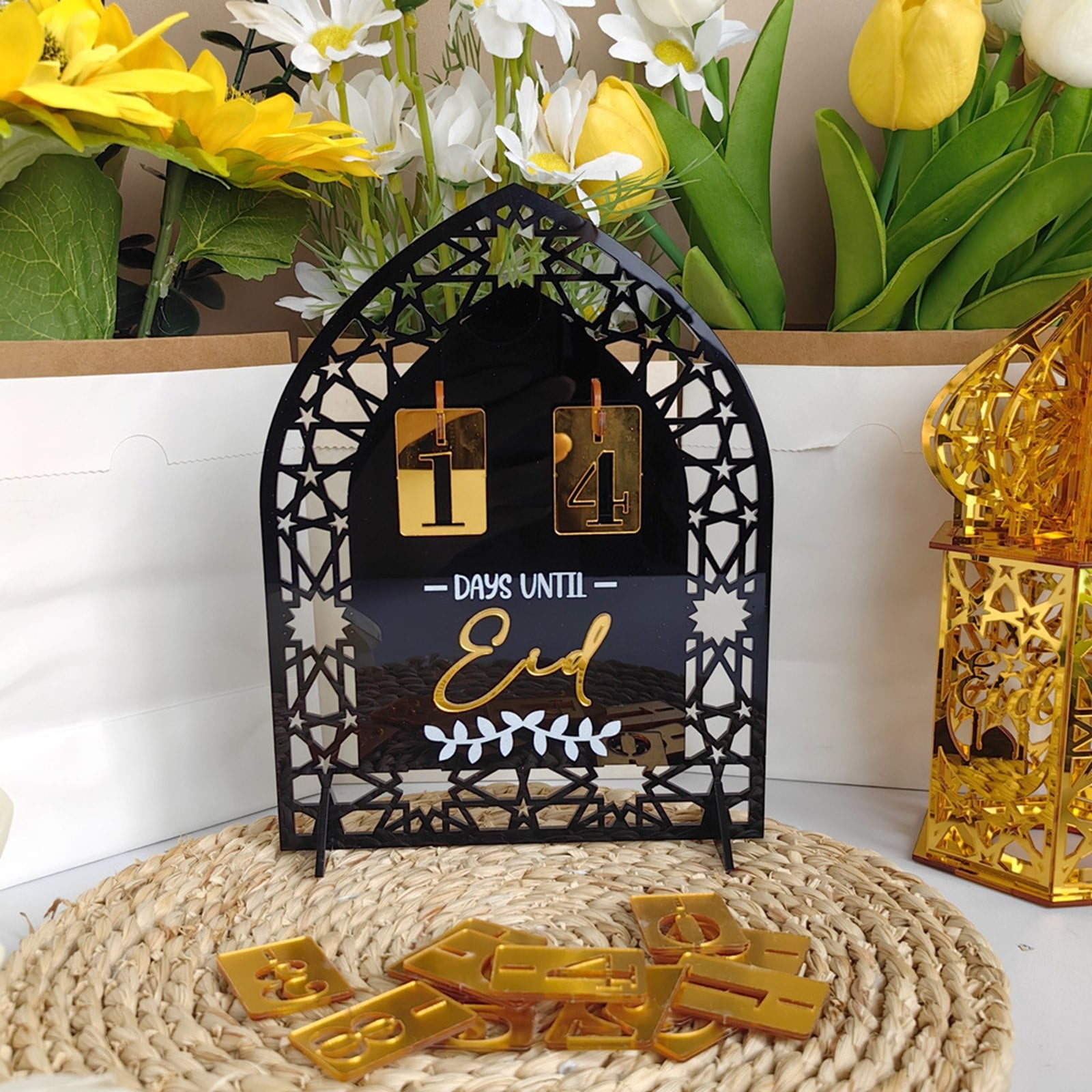 Acrylic Ramadan Countdown Calendar-Eid Mubarak Advent Calendar for Home ...