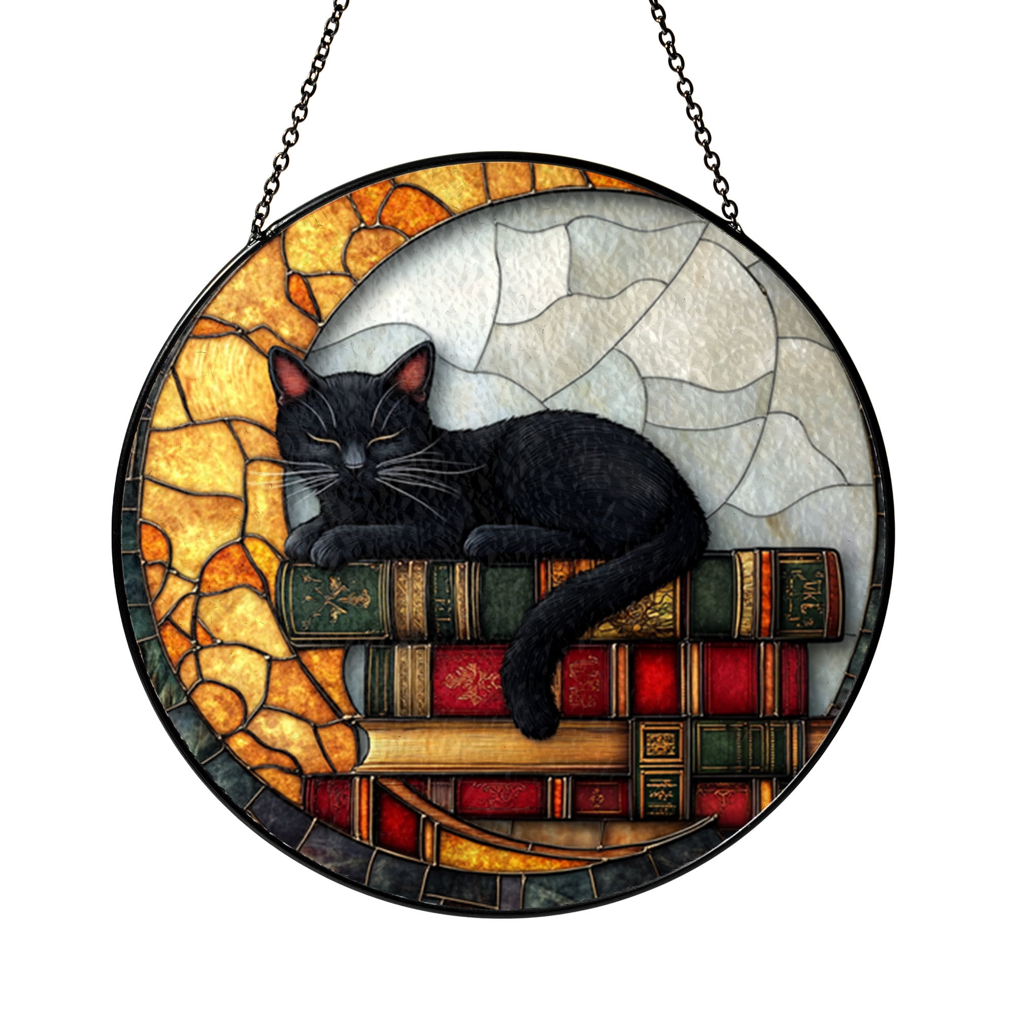 Acrylic Reading Cat Window Ornament 2D Decorative Hanging - Walmart.com