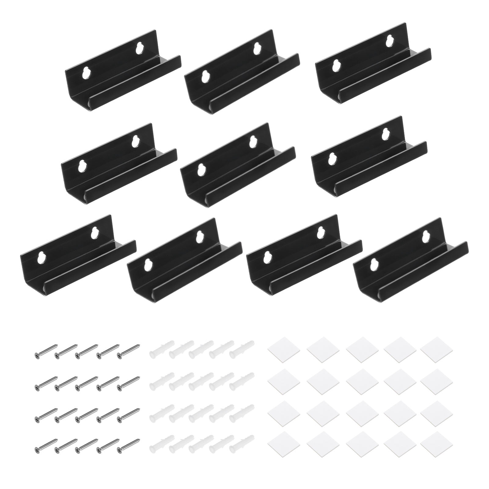 Acrylic Record Wall Mount Holder, 4 Inch Black Vinyl Record Shelf ...