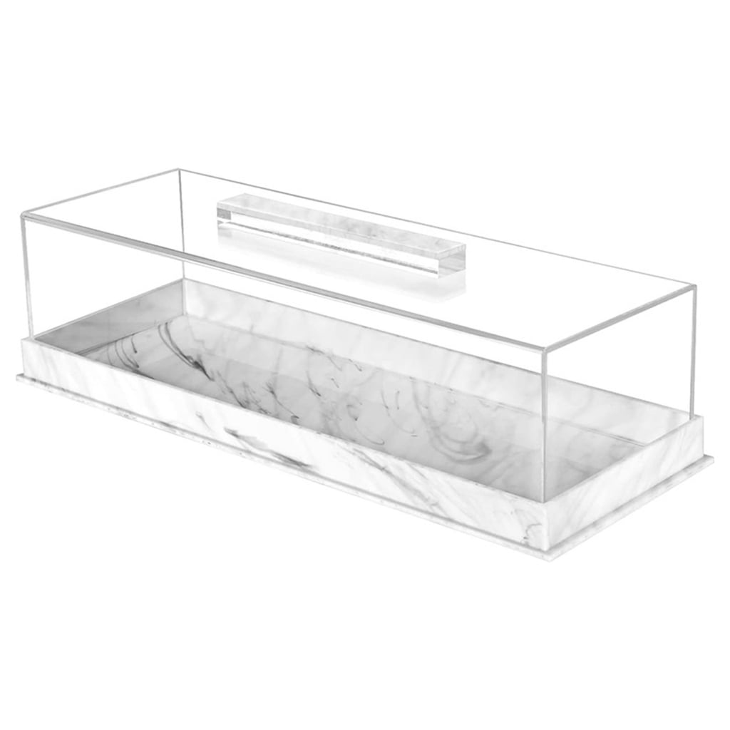 Acrylic Rectangular Cake Display Container Fashion Cake Tray with Cover ...