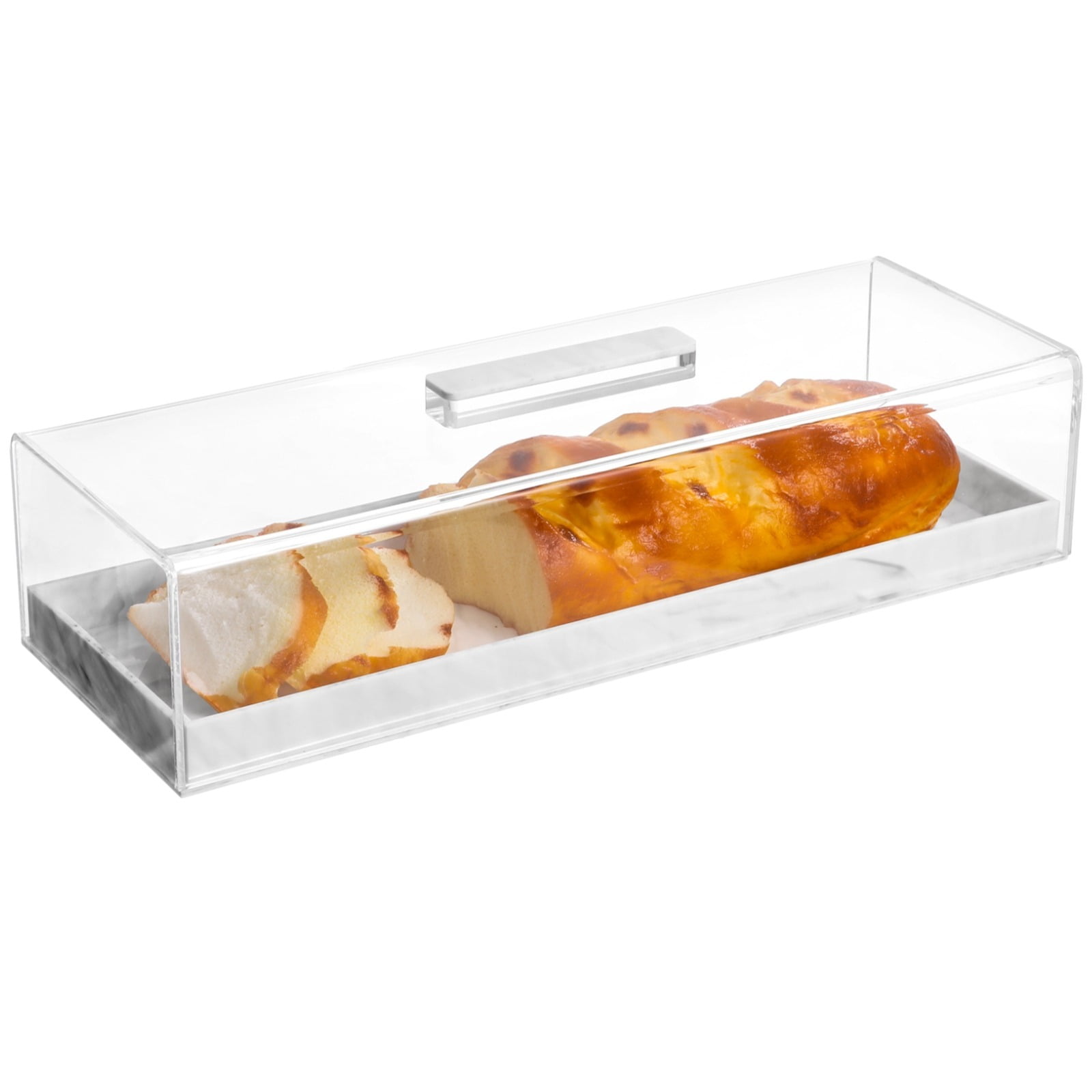 Acrylic Rectangular Cake Tray, Cake Plate with Clear Display Cover ...