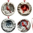 Acrylic Red Bird Christmas Tree Ornament with Handmade Craftsmanship ...