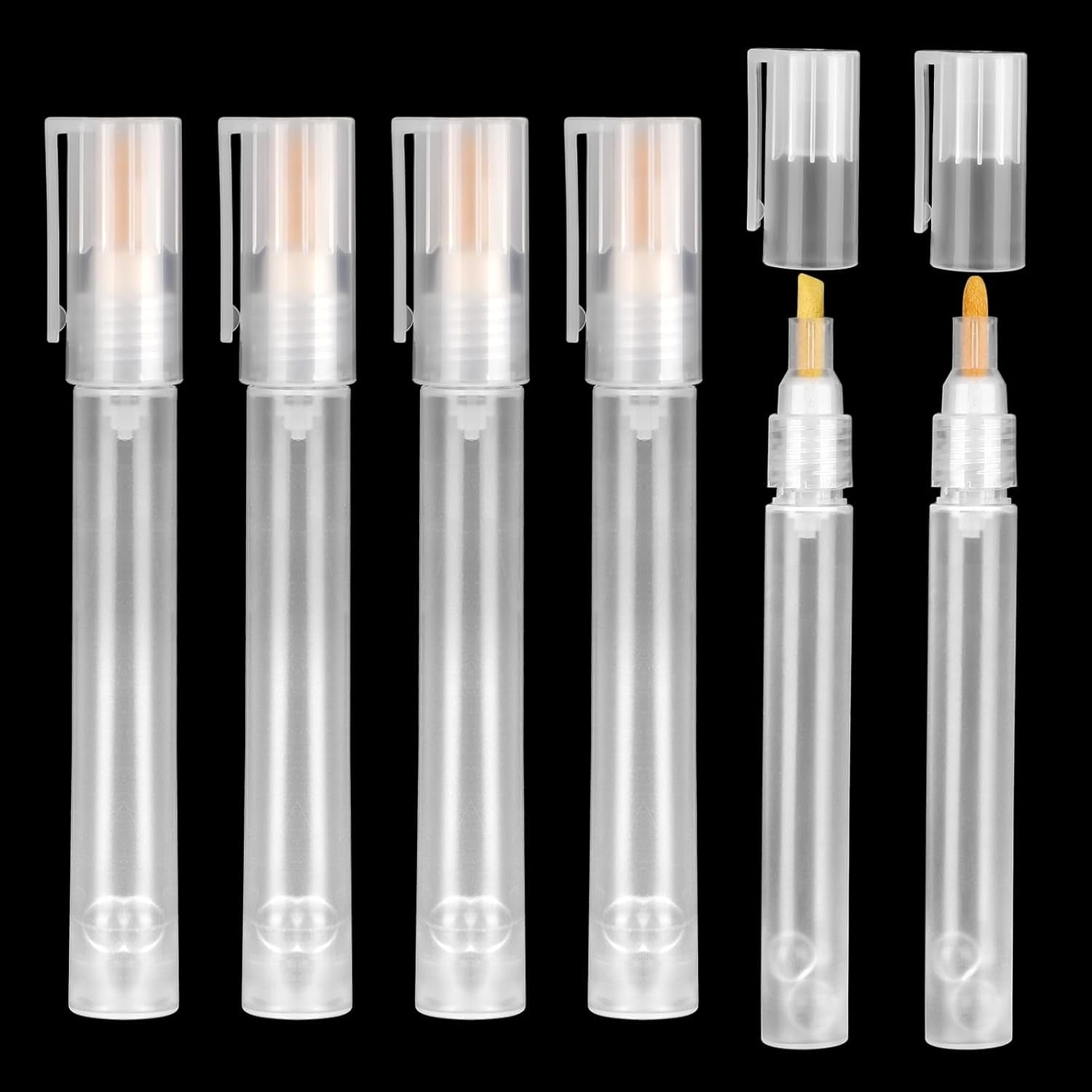 Acrylic Refillable Paint Markers Pens,Empty Paint Markers,6 Pcs 4.5 mm ...