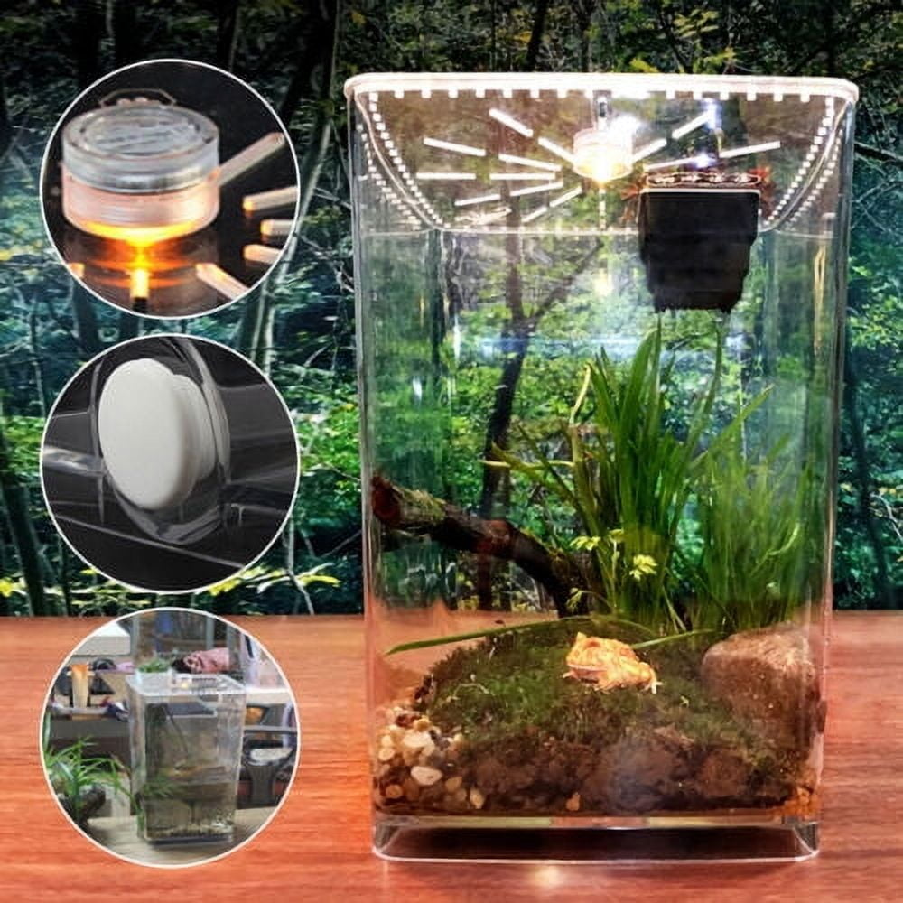 Acrylic Reptile Terrarium Gecko Lizard Snake Spider Vivarium Cage Tank ...