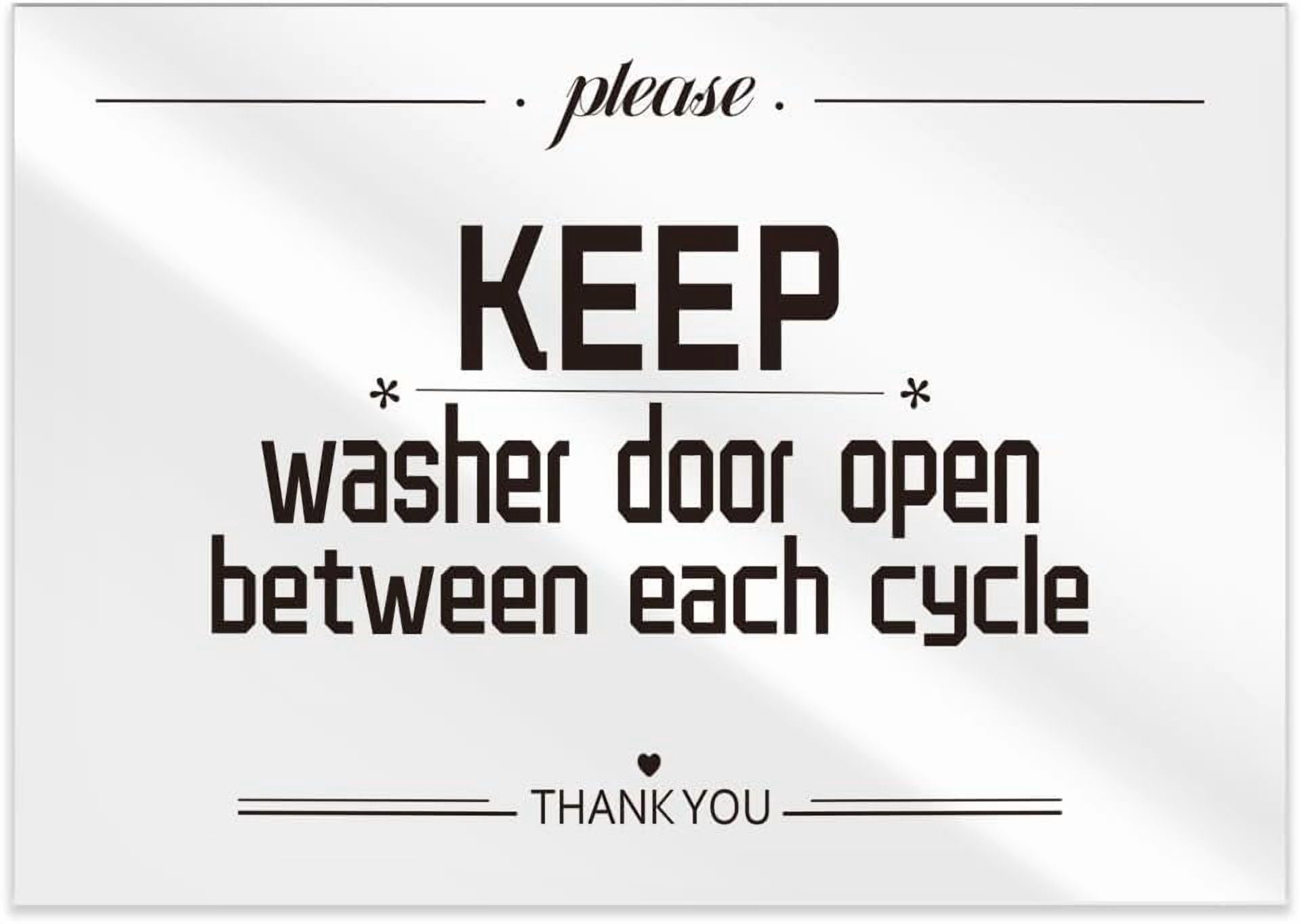 Acrylic Restroom Signs 5x3.5 inch Decor Bathroom Door Sign Keep Washing ...